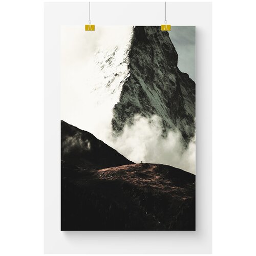 Постер на стену для интерьера Postermarkt Туман в горах №2, размер 60х90 см, постеры картины для интерьера в тубусе