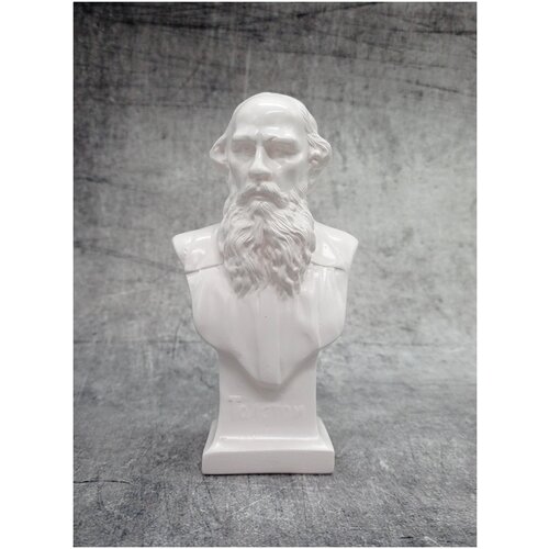 Статуэтка бюст Толстой Л. Н. гипс 14,5 см цвет белый