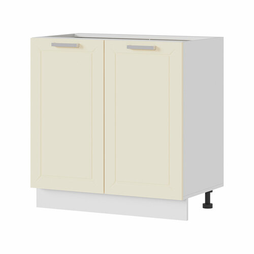 Кухонный модуль, без столешницы, напольный, ШН800, Белый / Альфа Холст брюле