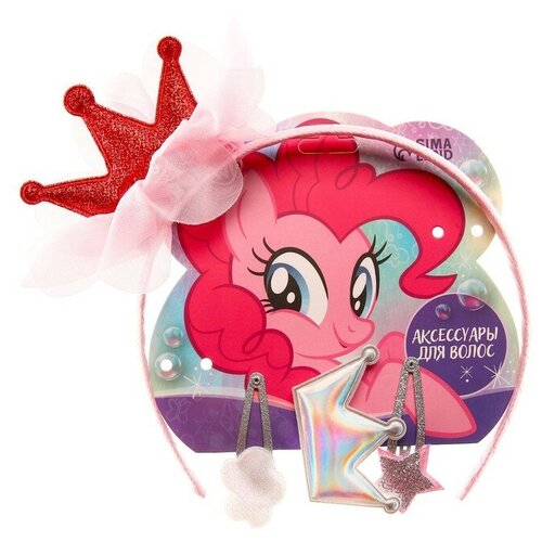 Hasbro Набор аксессуаров для волос "Пинки Пай": ободок, заколки 3шт, My Little Pony