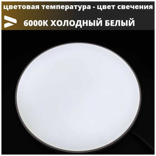 Настенно-потолочный светильник RG- 72, люстра светодиодная 72W 6000 (холодный белый)