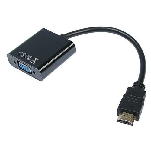 Адаптер Cablexpert, HDMI(m)-VGA(f), вер 1.4, 0.15 м, AUX Jack 3.5мм-Jack 3.5мм 0.5м, черный