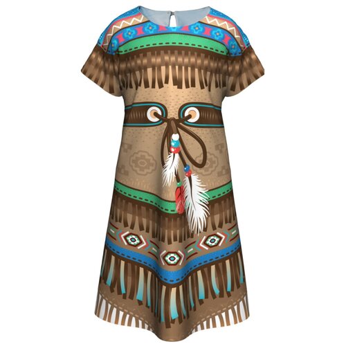 Детское платье девочки индейца (Скво) (14222) 146 см
