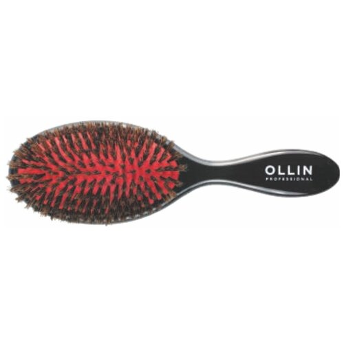 Щетка Ollin Professional Щётка массажная Elegant 11 рядов, натуральная щетина, средняя, 1 шт