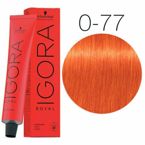 Schwarzkopf Igora Royal - 0-77 Медный микстон Стойкая крем-краска для волос 60 мл