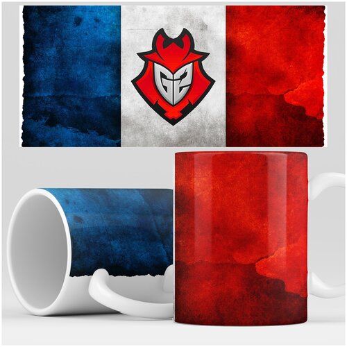 Кружка RocketCup с принтом "G2", команда CS GO, Counter-Strike, игра, компьютерная