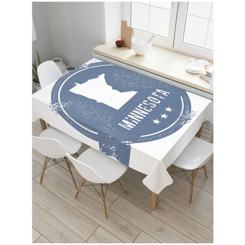 Скатерть прямоугольная JoyArty на кухонный стол "Значок штата Миннесота" из оксфорда, 120x145 см