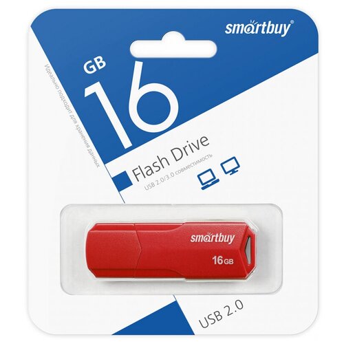 USB 16GB SmartBuy Clue красный
