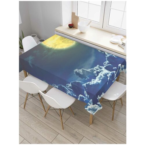 Скатерть прямоугольная JoyArty на кухонный стол "Приближение к солнцу" из оксфорда, 180x145 см
