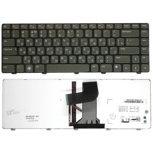 Клавиатура для ноутбука Dell Inspiron M4110 черная с подсветкой