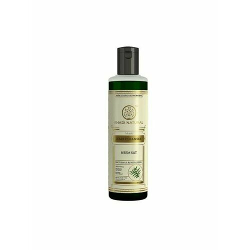 Hair Cleanser NEEM SAT, Soothing & Revitalizing, Khadi Natural (Шампунь НИМ САТ, Успокаивающий и восстанавливающий, Кхади Нэчрл), 210 мл.