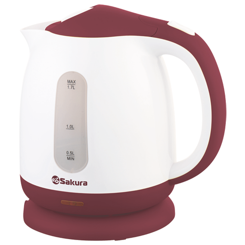 Чайник Sakura SA-2344, белый/красный