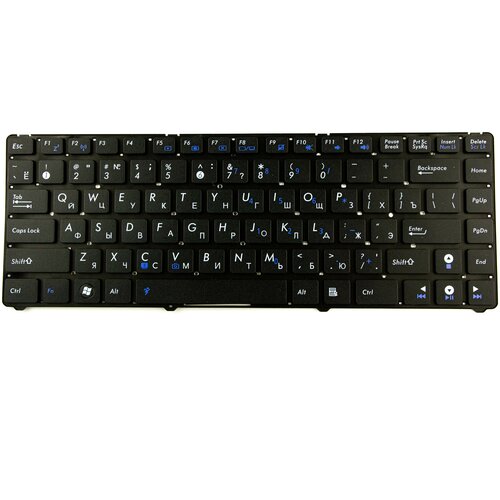 Клавиатура для ноутбука Asus Eee PC 1215T, Черная, Без рамки