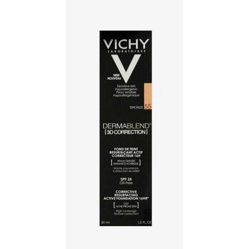 Vichy Тональный Крем Dermablend 3D Correction 30 мл, оттенок #55 Bronze