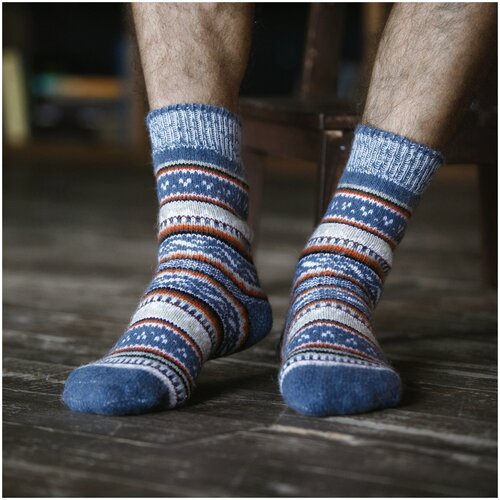 Носки Бабушкины носки, размер 41-43, синий, красный, белый, голубой, бежевый, коричневый