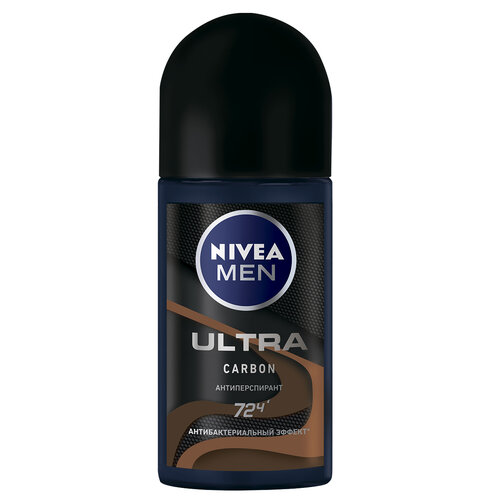 Дезодорант-антиперспирант шариковый NIVEA MEN "ULTRA Carbon" антибактериальный эффект, 50 мл.