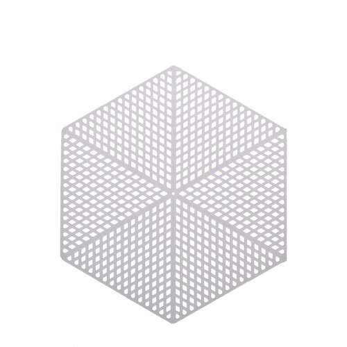 Дренажный коврик полимерный белый, 12 см шестигранник, 1 штука