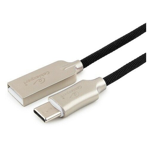 Gembird Cablexpert Кабель USB 2.0 CC-P-USBC02Bk-0.5M AM Type-C, серия Platinum, длина 0.5м, черный, блистер