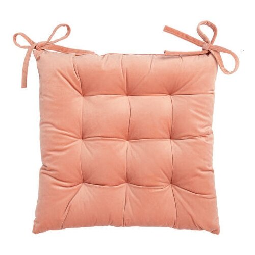 Подушка на стул DeNASTIA 40х40см велюр, цвет розовый, P111212