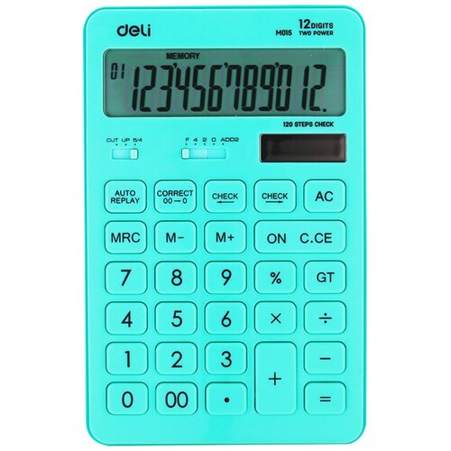 Калькулятор настольный Deli Touch 12-разр, голубой