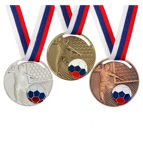 Медаль тематическая 139 "Футбол", диам. 5 см Цвет сер