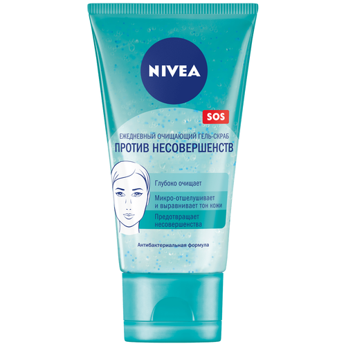 NIVEA Ежедневный очищающий гель-скраб против несовершенств, 150 мл, 150 г