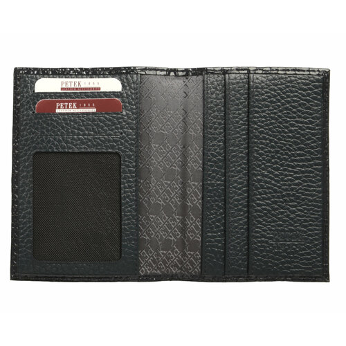 Обложка-карман для паспорта Petek 1855 обложка с карманами под карты 501K.091.08, синий