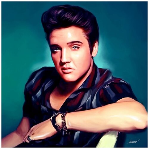 Плакат, постер на холсте Elvis Presley-Картина/Элвис Пресли-Картина. Размер 30 х 42 см