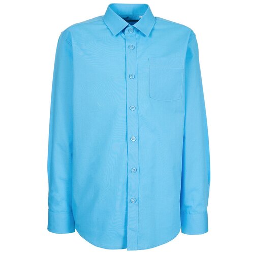 Школьная рубашка Tsarevich, размер 158-164, синий, голубой