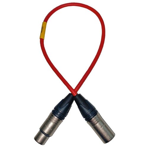 Кабель аудио 1xXLR - 1xXLR GS-PRO XLR3F-XLR3M red 0.5m