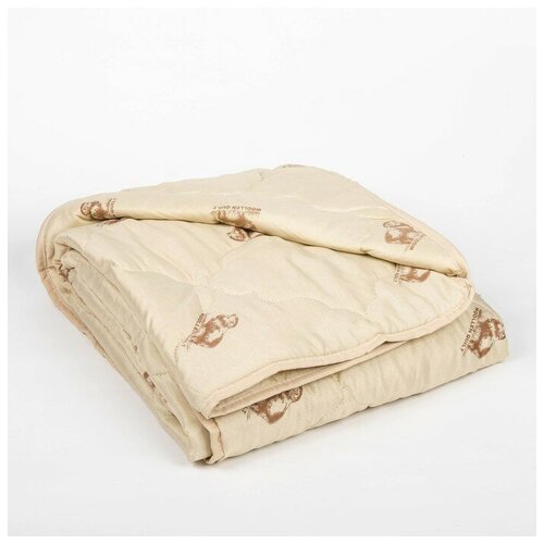 Одеяло облегченное Адамас "Овечья шерсть", 200*220+/-5 см, 200 гр/м2, чехол полиэстер