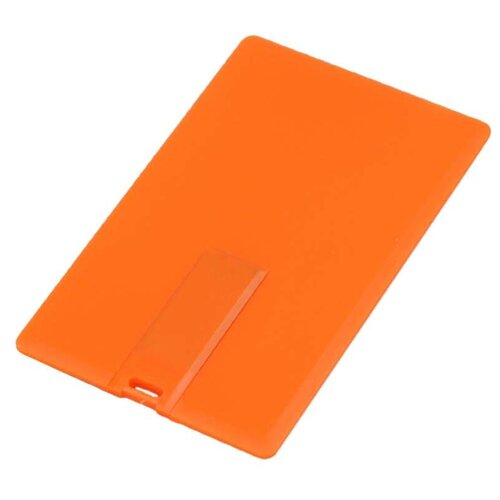 Флешка для нанесения логотипа в виде пластиковой карты (4 Гб / GB USB 2.0 Оранжевый/Orange card1 Flash drive)