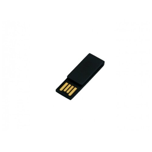 Пластиковая флешка зажим скрепка для нанесения логотипа (64 GB USB 2.0 Черный p_clip01 пластик под нанесение УФ печати)