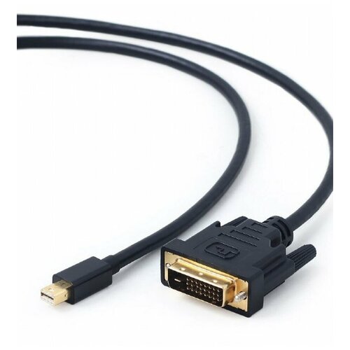 Cablexpert Кабель mDP-DVI 20M 25M 1.8м черный позол. разъемы пакет (CC-mDPM-DVIM-6)
