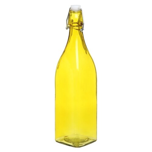 --- Бутылка для соуса и масла с бугельным замком "Галерея", 1 л, 8×30,5 см, цвет микс