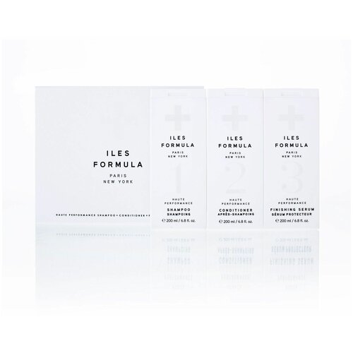 ILES FORMULA Haute Performance Collection: Shampoo+Conditioner+ Finishing serum/ Подарочный набор: Шампунь+Кондиционер+Завершающая сыворотка