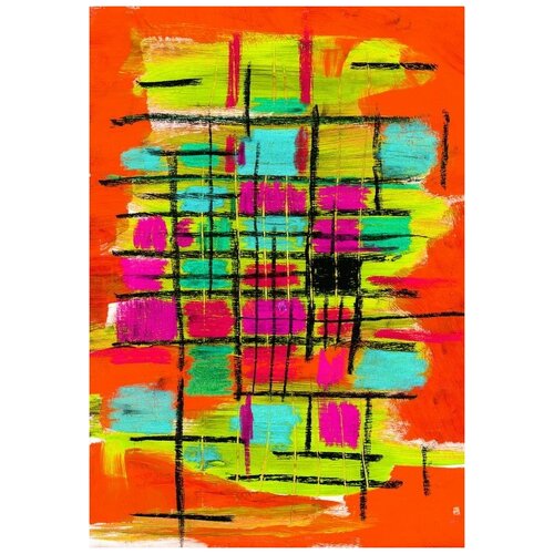 Постер на холсте Абстракция (Abstraction) №3 30см. x 43см.