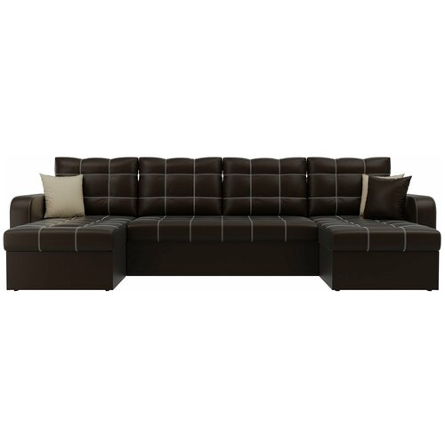 П-образный диван Ливерпуль, коричневый