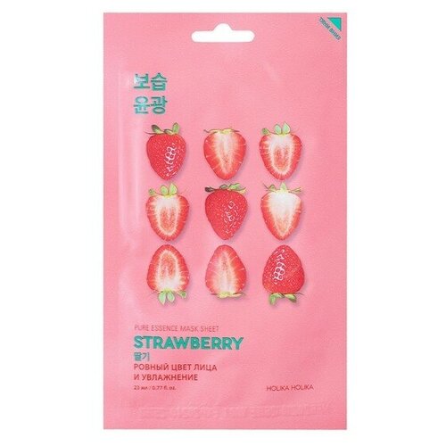 Holika Holika Освежающая тканевая маска Pure Essence Mask Sheet Strawberry, клубника