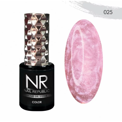 NAIL REPUBLIC, PEARL PRINT, Гель-лак Жемчужно-сияющий, №025, 10 мл