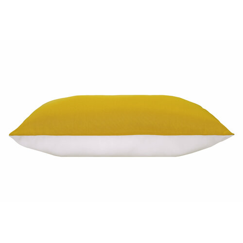 Декоративная двусторонняя подушка Кронэрт 30х58, бело-желтая