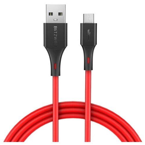 Кабель BlitzWolf BW-MC14 PVC 2A Micro USB Charging Data Cable 1.8m Red