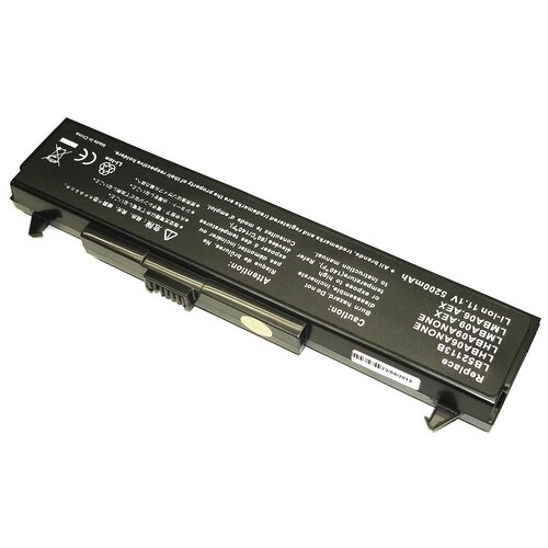 Аккумуляторная батарея для ноутбука LG E300, GS50, LE50, LM 11.1V 5200mAh LB52113B OEM черная