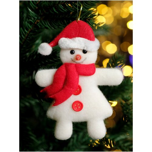 Рождественская декорация Снеговик девочка (треугольный), 13 см, China Dans, 2 шт