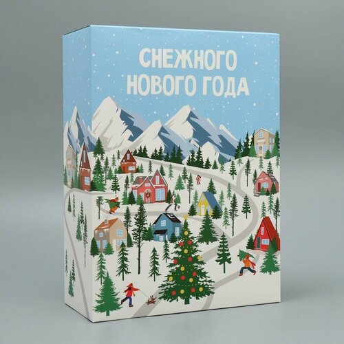 Коробка складная «Снежного нового года», каток, 22 × 30 × 10 см