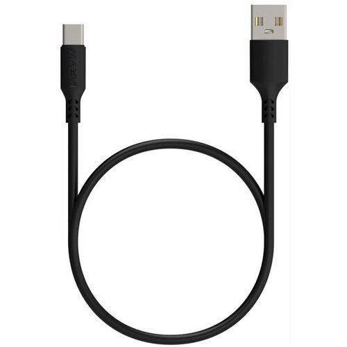 Кабель Maxvi (MC-A02) USB-C, 1м, 2A, черный