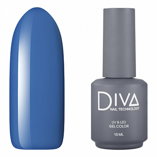 Гель-лак для ногтей Diva Nail Technology плотный, светлый, насыщенный, голубой, 15 мл