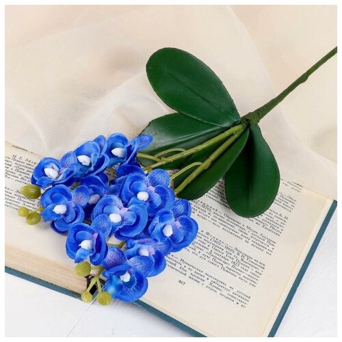 Цветы искусственные "Орхидея королевская" 3,5х28 см, синий