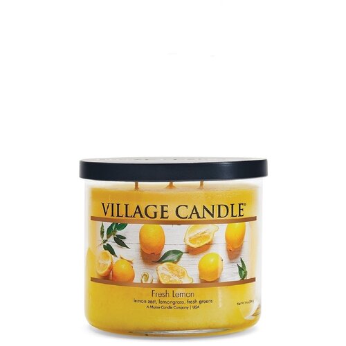 Ароматическая свеча Village Candle "Лимонный Фреш, чаша, средняя