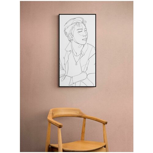 Постер / Плакат / Картина на холсте BTS - Ким Намджун 40x50 см в подарочном тубусе